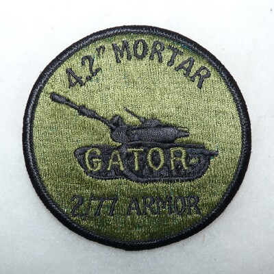 VINTAGE US ARMY 2nd Battalion 77th Armor Regiment 2/77 Gator 4.2 ...