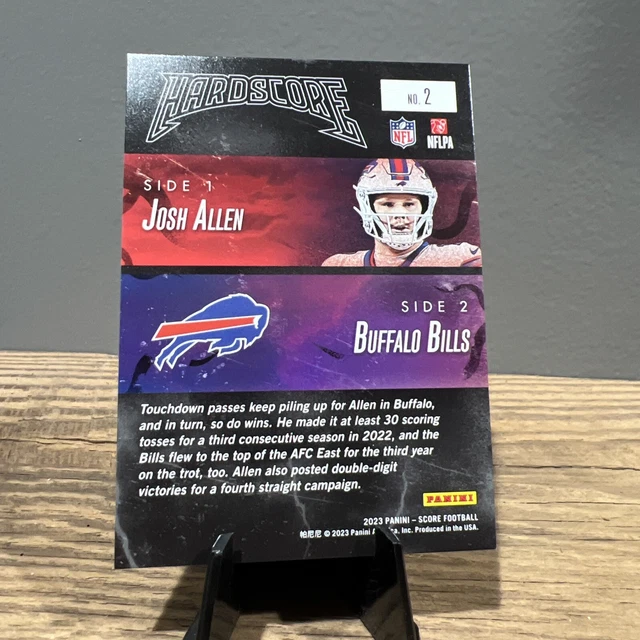 JOSH ALLEN SSP HARDSCORE 2023 Panini SCORE Football CASE HIT ULTRA-RARE ...