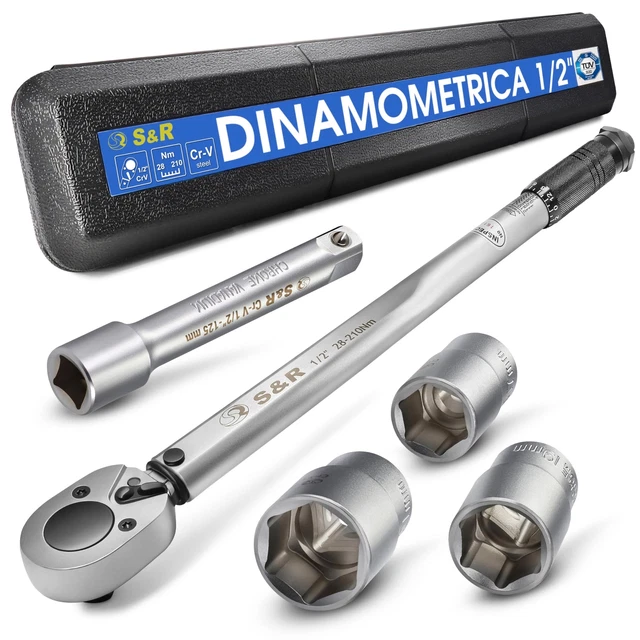 S&R TORQUE WRENCH 1/2" 28-210 Nm for Motorcycle Car. Dynamometer ...