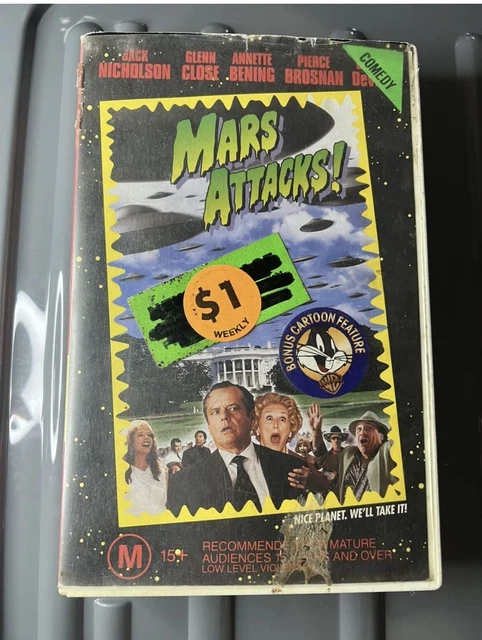 MARS ATTACKS! JACK Nicholson VHS Video Cassette Tape - Ex Rental $20.00 - PicClick AU