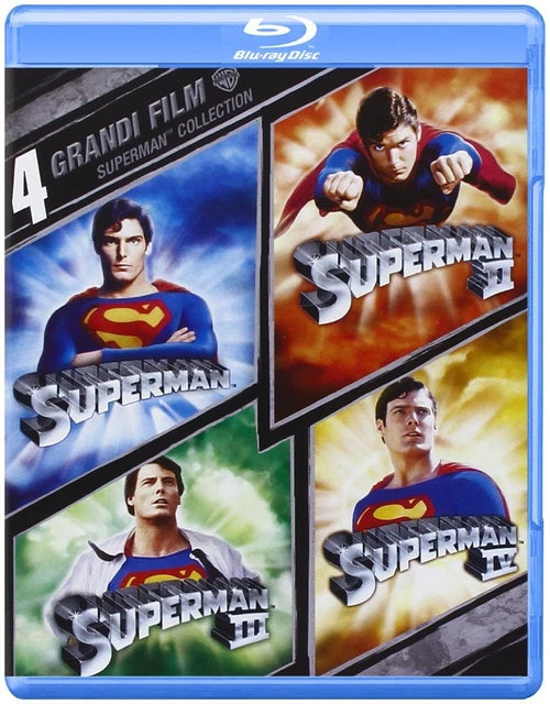 SUPERMAN COLLECTION (4 Grandi Film) (Blu-ray) Brando Hackman Reeve Ford ...