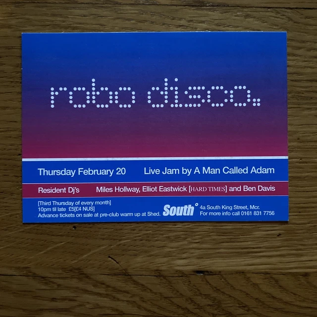 CLUB RAVE FLYER 90s - ROBO DISCO at South Manchester 1990s Miles ...