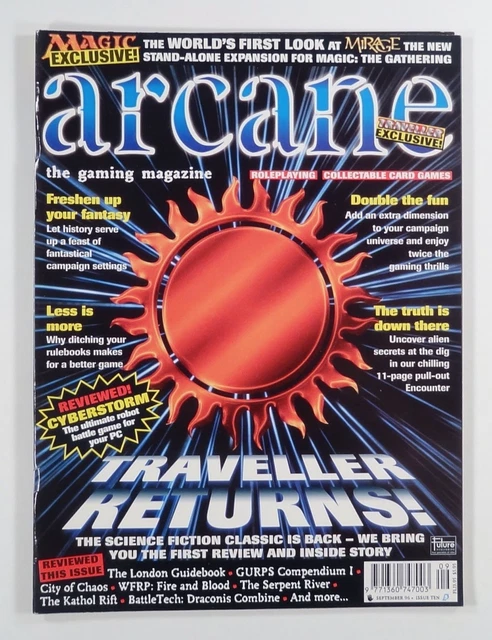 1996 SEP ARCANE UK TTRPG zine FANTASY CAMPAIGN DESIGN ditch the ...