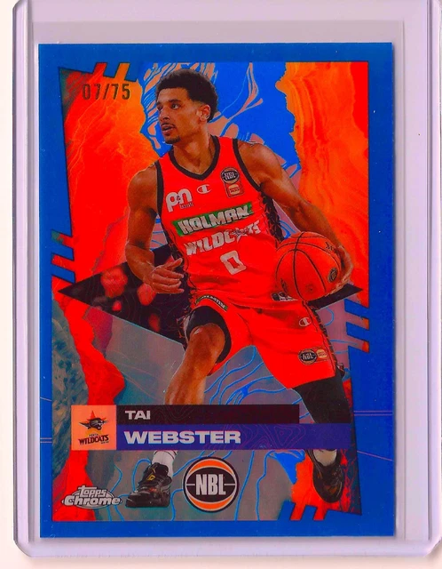 2024/25 TOPPS CHROME NBL Blue Refractor #/75 Tai Webster Perth Wildcats ...