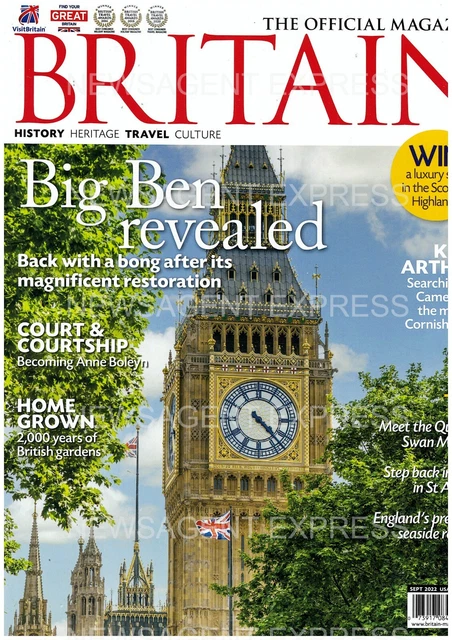BRITAIN (UK) THE Official Magazine September 2022 Big Ben Revealed $22. ...