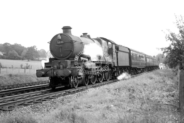 PHOTO BR British Railways Steam Locomotive Class 4073 5091 Abergavenny ...