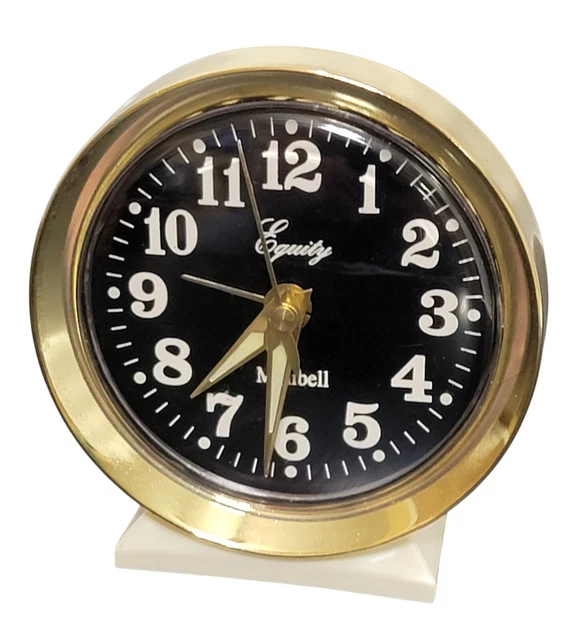 VINTAGE EQUITY MINIBELL Wind Up Alarm Clock, MCM Clock £19.28 - PicClick UK