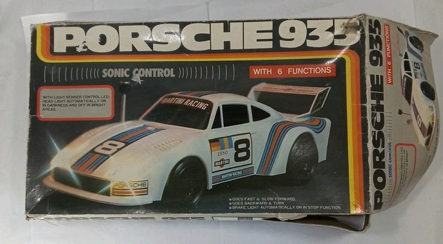 VINTAGE PORSCHE 935 RC Car Sonic Controlled 6 Functions Untested ...