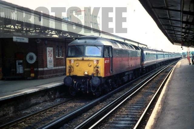 35MM SLIDE BR British Railways Diesel Loco Class 47 47717 Basinestoke 1991 Orig £4.98 - PicClick UK