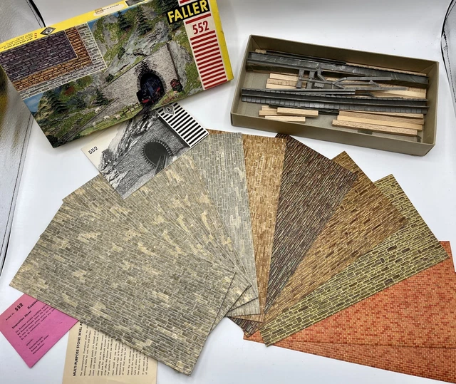 BOITE D'ASSORTIMENT DE carton de mur pour tunnel - FALLER HO 552 - 1960 ...