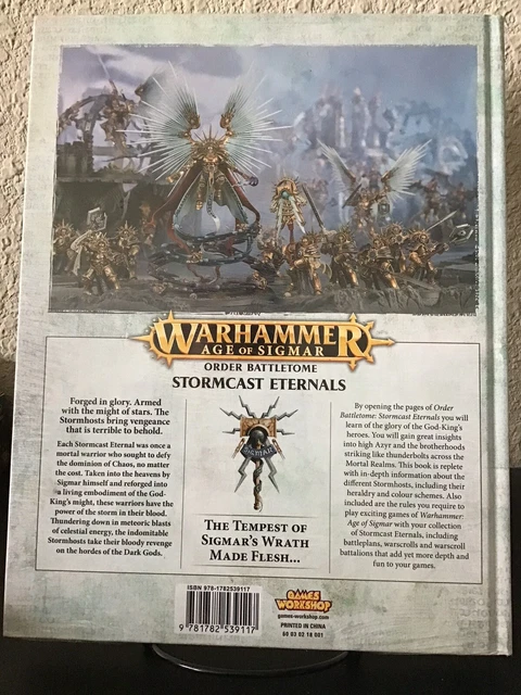 WARHAMMER AGE OF Sigmar Stormcast Eternals Order Battletome neuf « 1ère ...