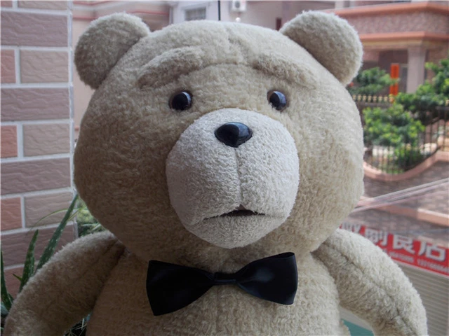 18& CUTE TED 2 Movie TED the Bear Black Bow Tie PLUSH Doll Soft Toy ...
