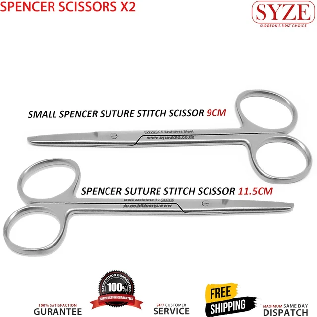 SMALL SPENCER SUTURE Stitch Scissor Dental Surgical Cutting Suturing Scissors CE £5.30 - PicClick UK