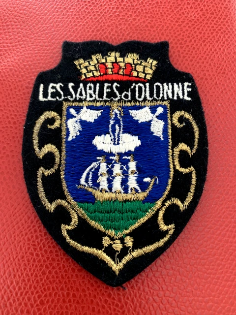BLASON ANCIEN VILLE LES SABLES D OLONNE 7x6 cm Insigne Patch écusson VINTAGE EUR 2,90 - PicClick FR