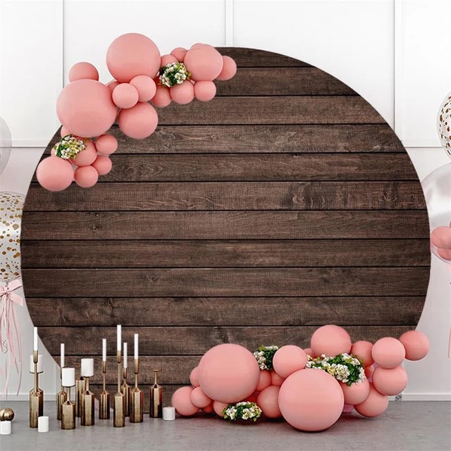 SIMPLE GROWN WOOD Baby Shower Round Backdrop For Boy $35.97 - PicClick AU