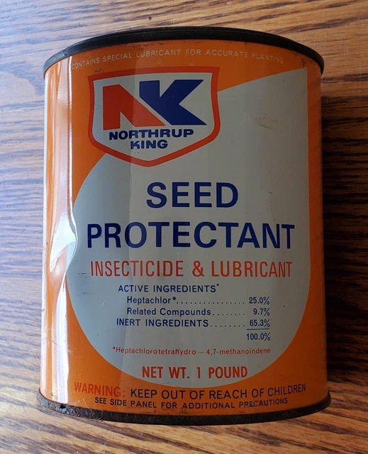 VINTAGE NORTHRUP KING Seed Protectant insecticide lubricant 1 lb can ...