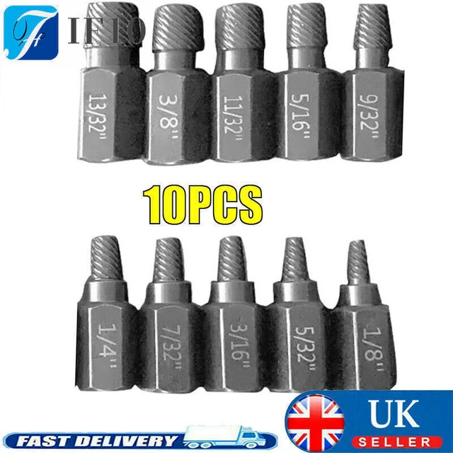 SCREW EXTRACTOR SET Drive Easy Out Bolt Multi-Spline for Removing ...