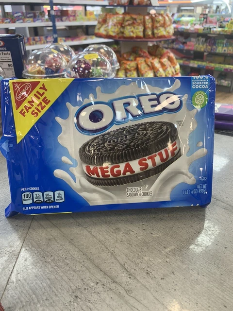 OREO MEGA STUF Family Size Chocolate Sandwich Cookies 499g £11.99 ...
