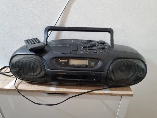 PANASONIC RX-DT55 PORTABLE Stereo CD Radio Cassette Recorder RARE ...