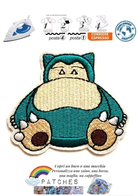 SNORLAX PATCH POKÉMON Thermoaufnäher Catch'em All Iron Monster Embroidered EUR 2,49 - PicClick DE