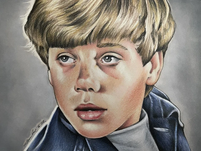 MIKEY THE GOONIES Original Pencil Drawing .Fan-ART A4 . 2023 Sean Astin ...