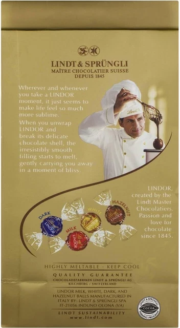 LINDOR CHOCOLATE SHARING Bag Assorted 125 G $13.99 - PicClick AU