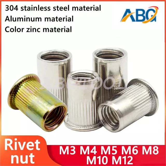 M3 4 5 6 8 10 12 rivet nuts blind nut Nutserts Rivnut Stainless Steel Aluminium $9.90 - PicClick AU