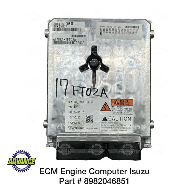 ECU ENGINE COMPUTER Isuzu 4HK1 Hitachi Part # 8982046851 (No program ...