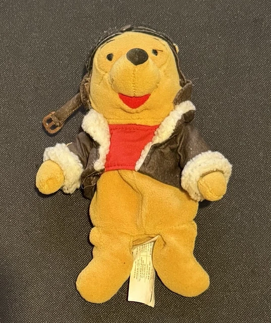 WALT DISNEY WINNIE Pooh Pilot Pooh Aviator~Goggles 90s Disney Plush ...
