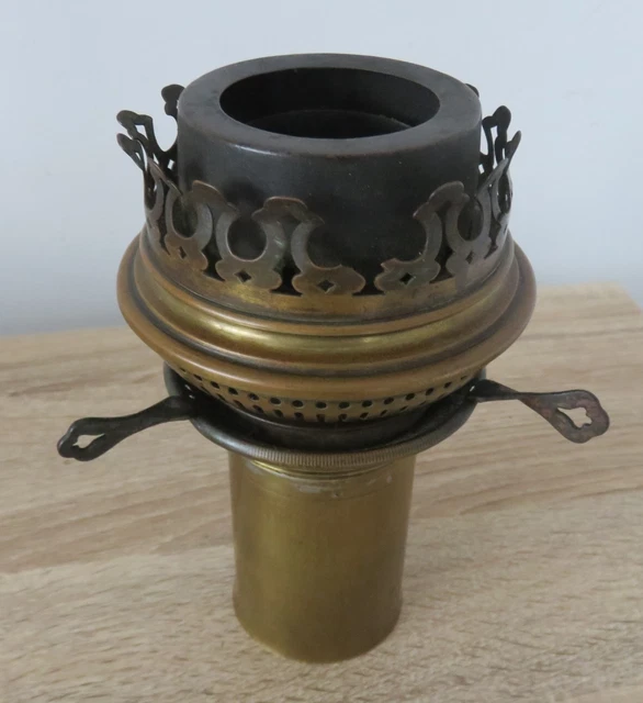 RARE SILBER LIGHT Co. Oil Lamp Burner, 3 arm rotating wick winder ...