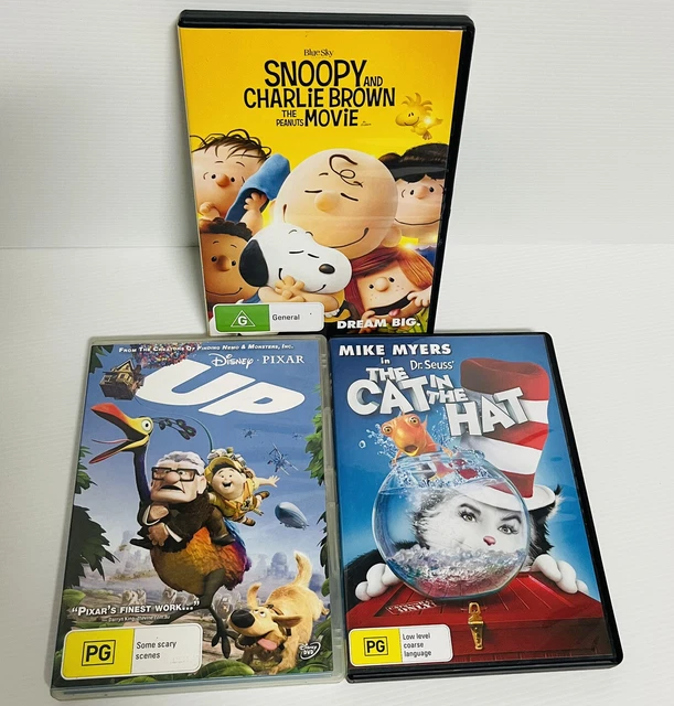 UP, THE CAT In The Hat, Snoopy and Charlie Brown The Peanuts 3x Movie ...