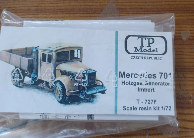 1:72 MERCEDES 701 Holzgas Generator Imbert TP Model Resinkit extrem ...
