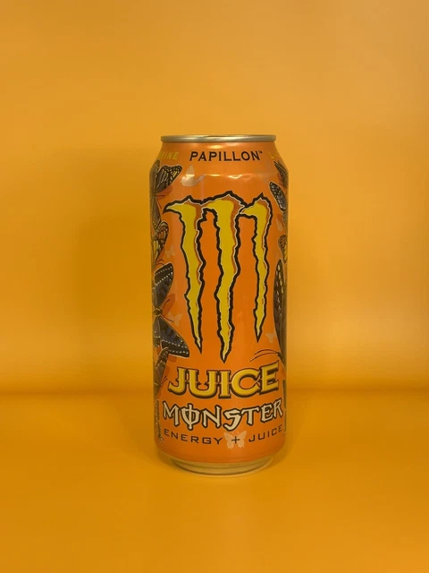 NEW JUICE MONSTER Energy Drink Papillon Flavor 1 Full 16 Fl Oz Can ...