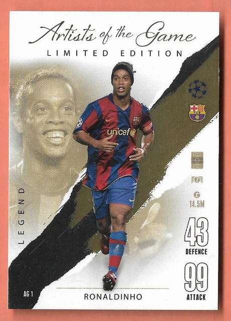 TOPPS MATCH ATTAX 2023-2024 CARD AG1 Ronaldinho FC Barcelona Artists of ...