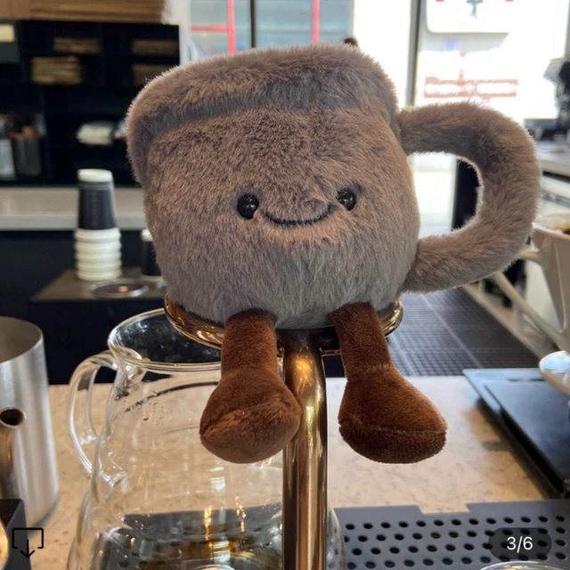 CARTOON HOT DOG Plush Toy With Coffee Cup Design For Kids Gift And ...