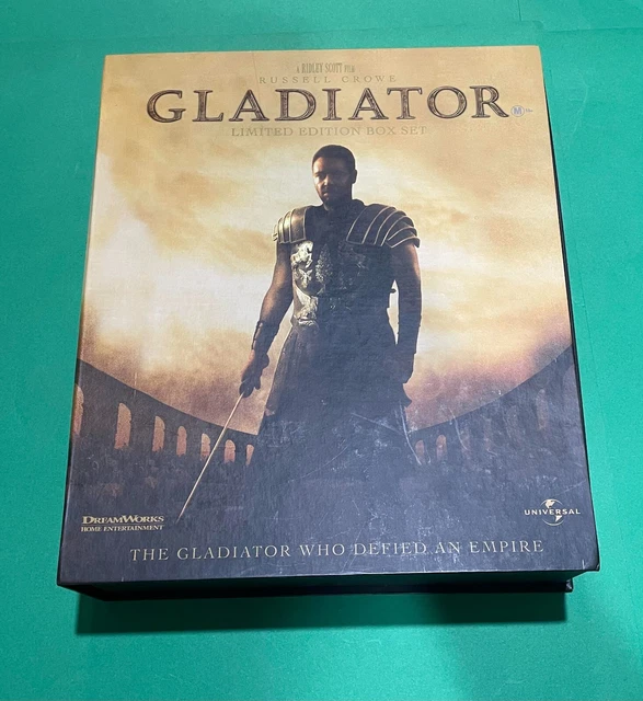 RARE GLADIATOR LIMITED Edition Box Set, VHS, CD, BOOK...RUSSELL CROWE ...