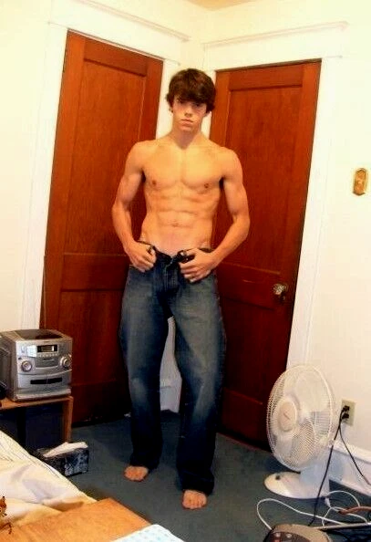 Shirtless Male Shaggy Hair Frat Jock Hunk Beefcake Dude Photo 4x6 E2296