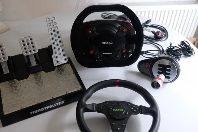 THRUSTMASTER TS-XW WITH T-LCM Load Cell Pedles and Custom Sparco ...