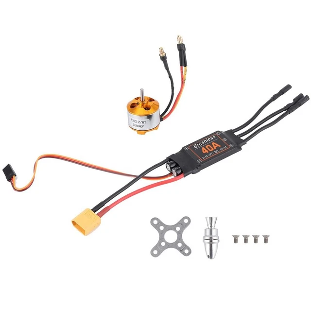 MOTEUR 2212 KV2200 + Moteur ESC XT60 RC Sans Balais 40 A pour ...