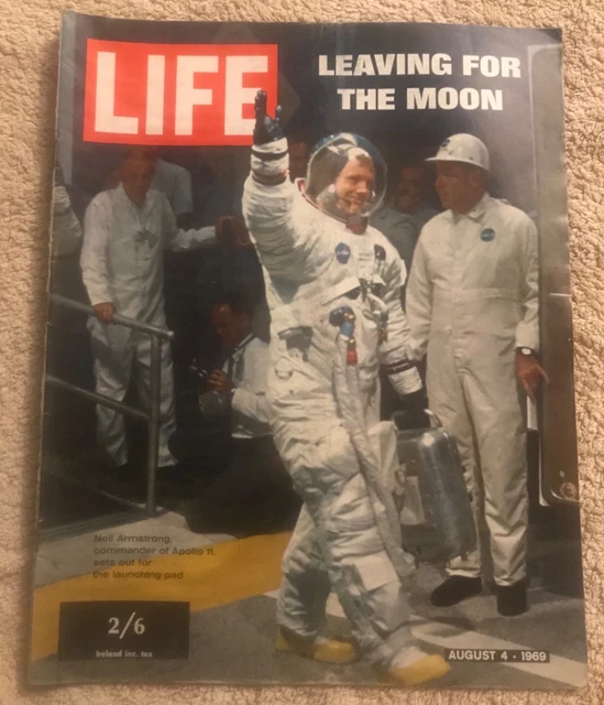 LIFE MAGAZINE 1969 August 4. Leaving for the moon. Neil Armstrong. £16. ...