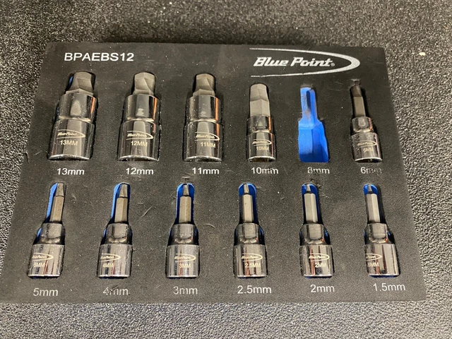 BLUE-POINT 12PC HEX Fastener Extractor Bit Socket Set BPAEBS12 £59.95 ...