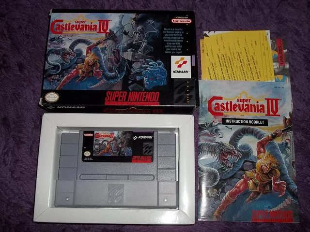 SUPER CASTLEVANIA IV 4 Super Nintendo SNES Excellent Original Owner Box ...