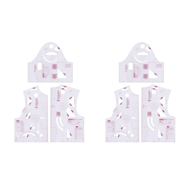 2X 1:3 CLOTH Ruler Transparent French Curve Ruler Measure Ruler ...