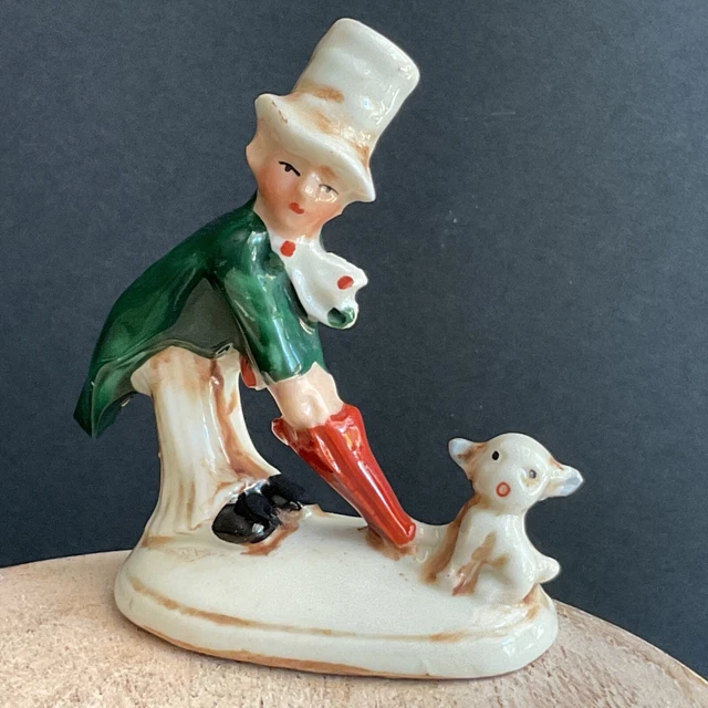 VICTORIAN GERMAN FAIRING Figurine Antique Porcelain, Chaplin, Man, Top ...
