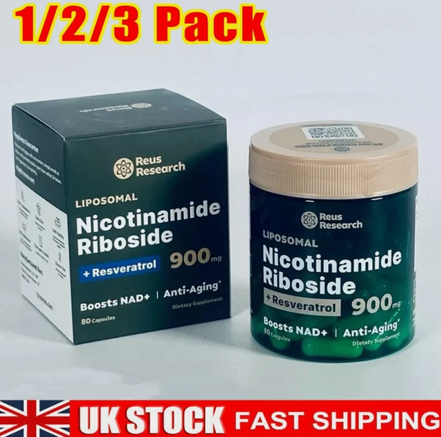 ANTI-AGING 900MG NICOTINAMIDE 80 Capsules- NAD Supplement Riboside ...