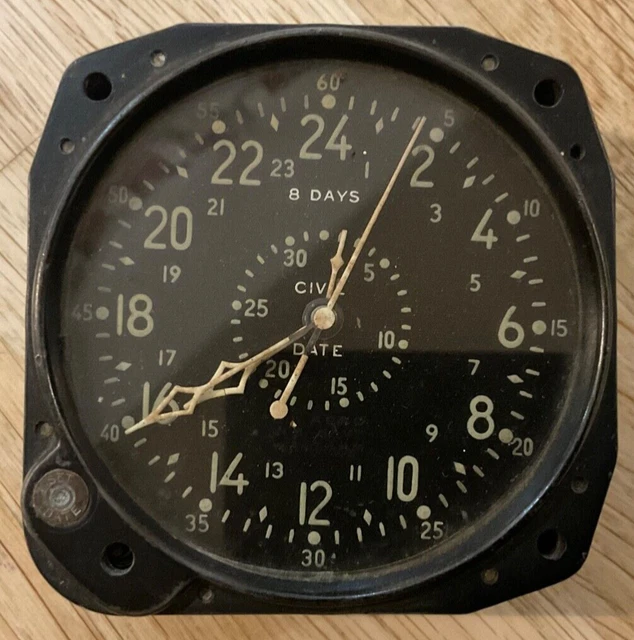 VINTAGE US NAVY Waltham Aircraft 8 Day Cockpit Clock - Cd1A £99.95 ...