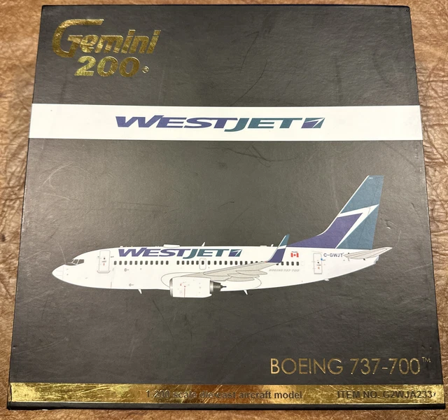 GEMINI JETS 1:200 WestJet Old Livery Boeing B737-700 C-GWJT **VERY RARE ...