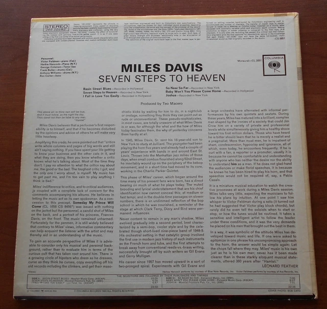 CANADA!!! MILES DAVIS Seven Steps to Heaven 1963 1st Press JAZZ COLUMBIA LP $29.00 - PicClick CA