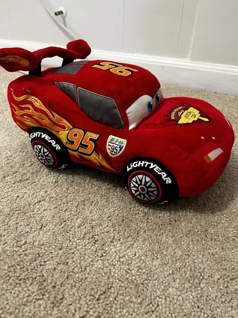 DISNEY STORE EXCLUSIVE Cars Lightning McQueen 95 Rusteze Plush Toy Red ...