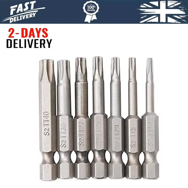 7 PIECES 5 Point Torx Screwdriver Bits Set, Magnetic Torx Security Head ...
